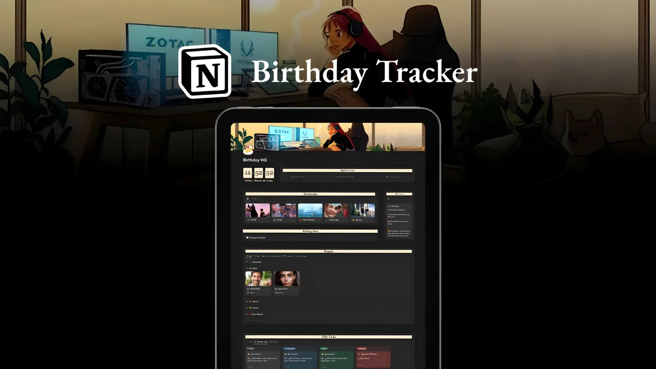 Birthday Tracker - Personal Template